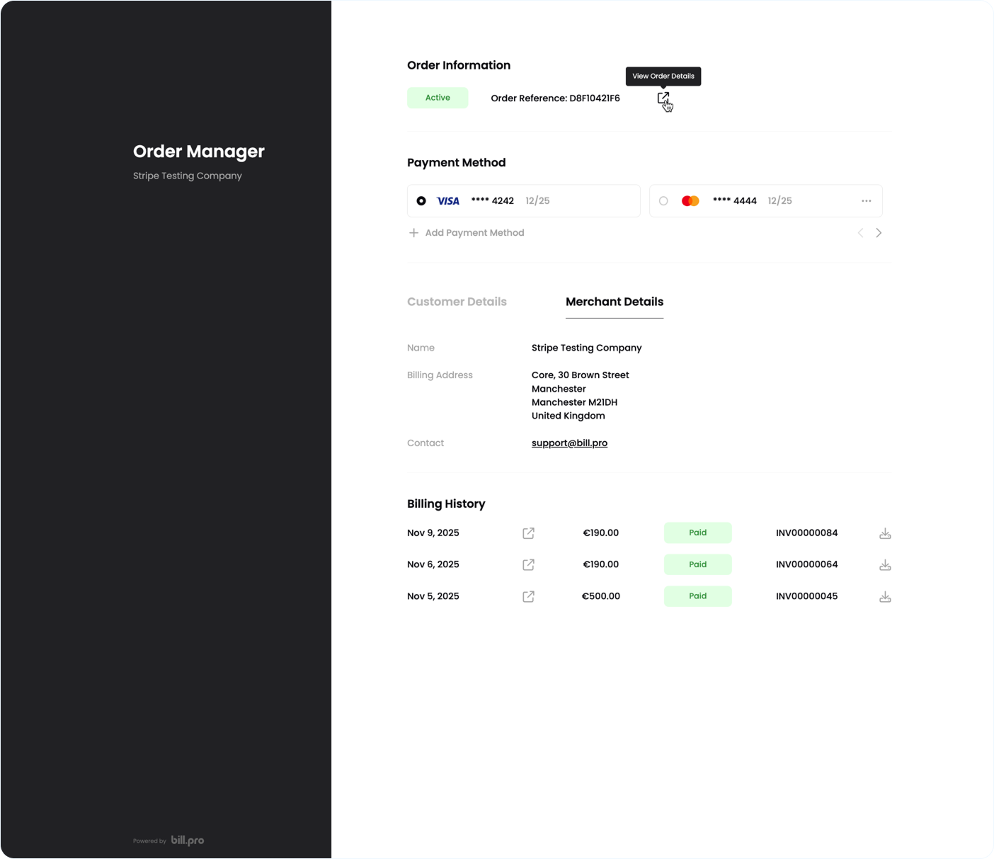 Customer Order Portal by BillPro – Track, Pay & Manage Orders