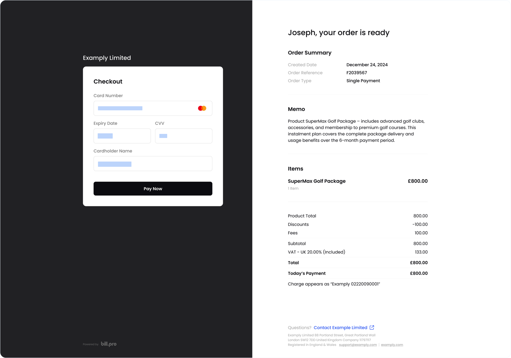 Customer Order Portal by BillPro – Track, Pay & Manage Orders